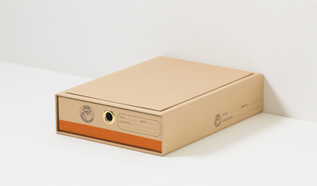 ダブルボトム ボビー クラフト-オレンジ | DOUBLEBOTTOM | 岩嵜紙器のオンラインショップ akeru project