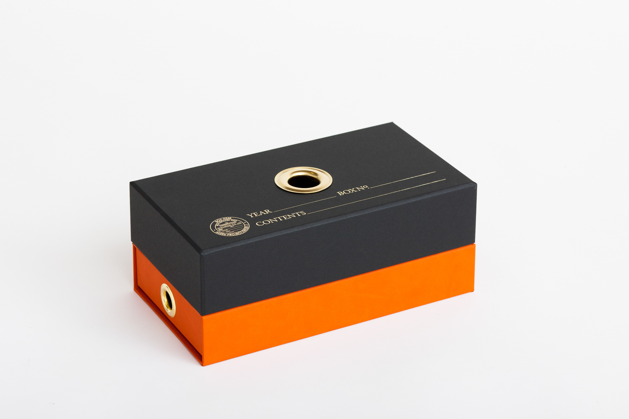 ダブルボトム ファビアン ブラック-オレンジ | DOUBLEBOTTOM | 岩嵜紙器のオンラインショップ akeru project