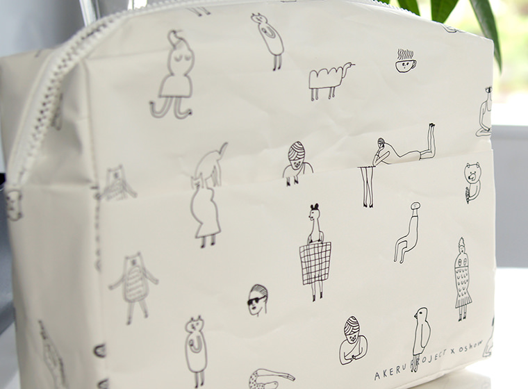 アケルミュージアム オショウ ホワイト ジップ | AKERU MUSEUM. | 岩嵜紙器のオンラインショップ akeru project